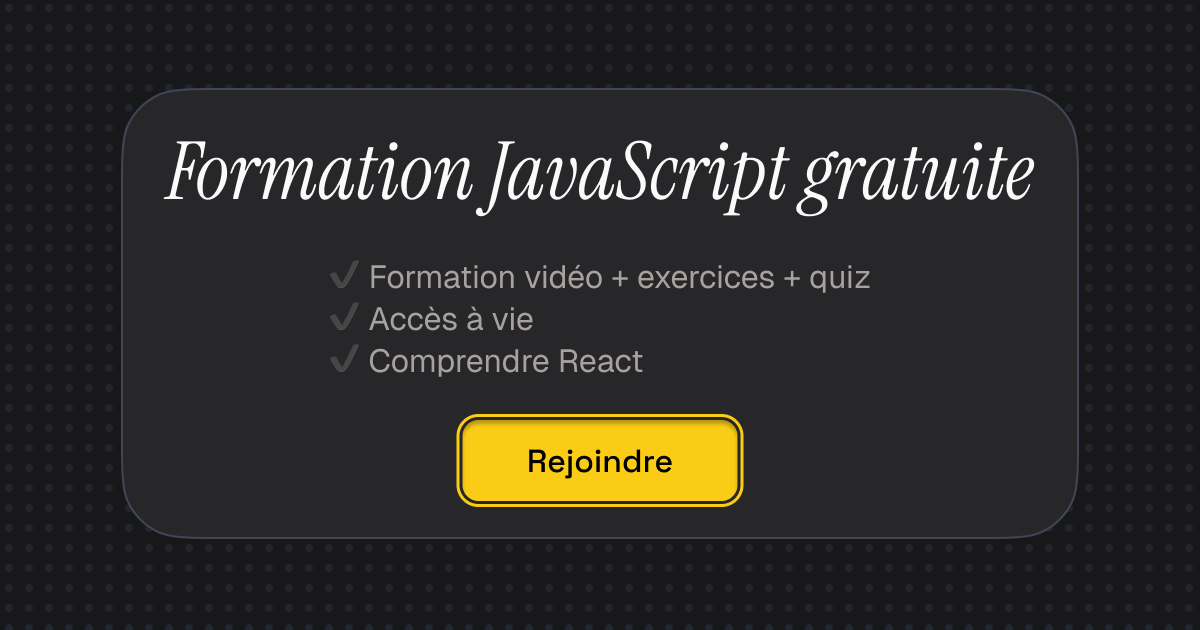 Formation JavaScript : Apprendre JavaScript avec un cours en ligne